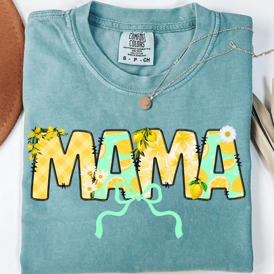Preppy Mama Lemon Png, Cute Lemon Floral Mama Png, Mothers Day Png ...
