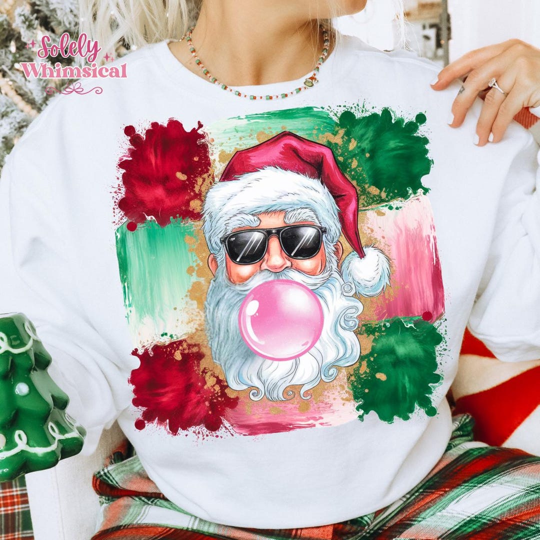 Colorful Santa Claus Blowing Bubble Png, Christmas Santa Png, Merry ...