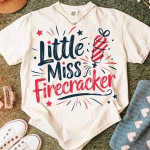 Little Miss Firecracker Png, 4th July Png Kids Toddler, Little Mister ...