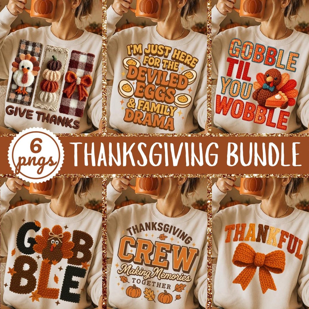 Thanksgiving Bundle Png, Thankful Png, Fall Shirt Sublimation, Fall ...