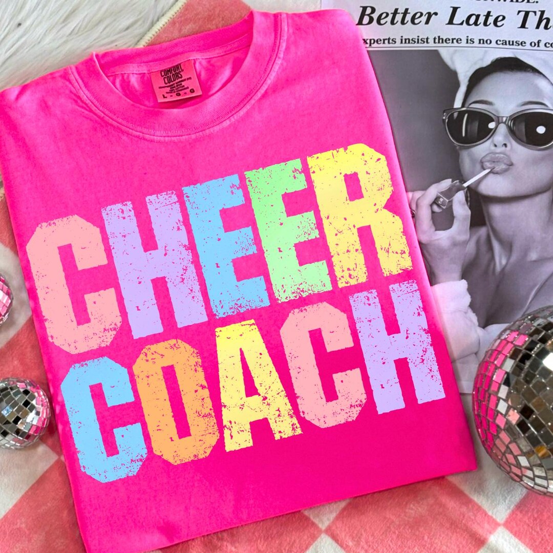 Cheer Coach Png, Preppy Cheerleader Png, Coquette Cheer Mom Png, Retro ...