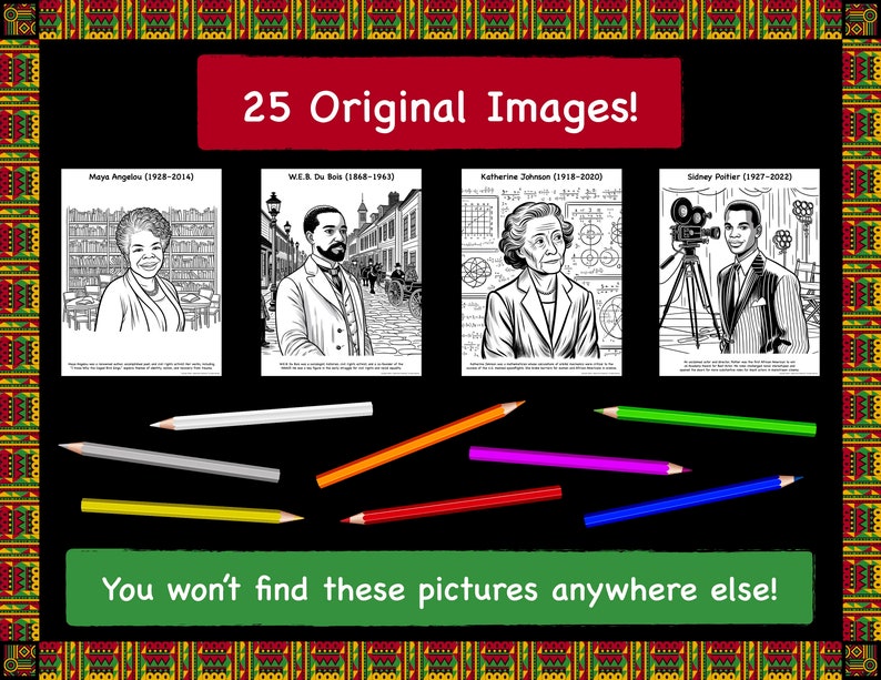 Printable Coloring Sheets Celebrating Black History - Downloadable ...