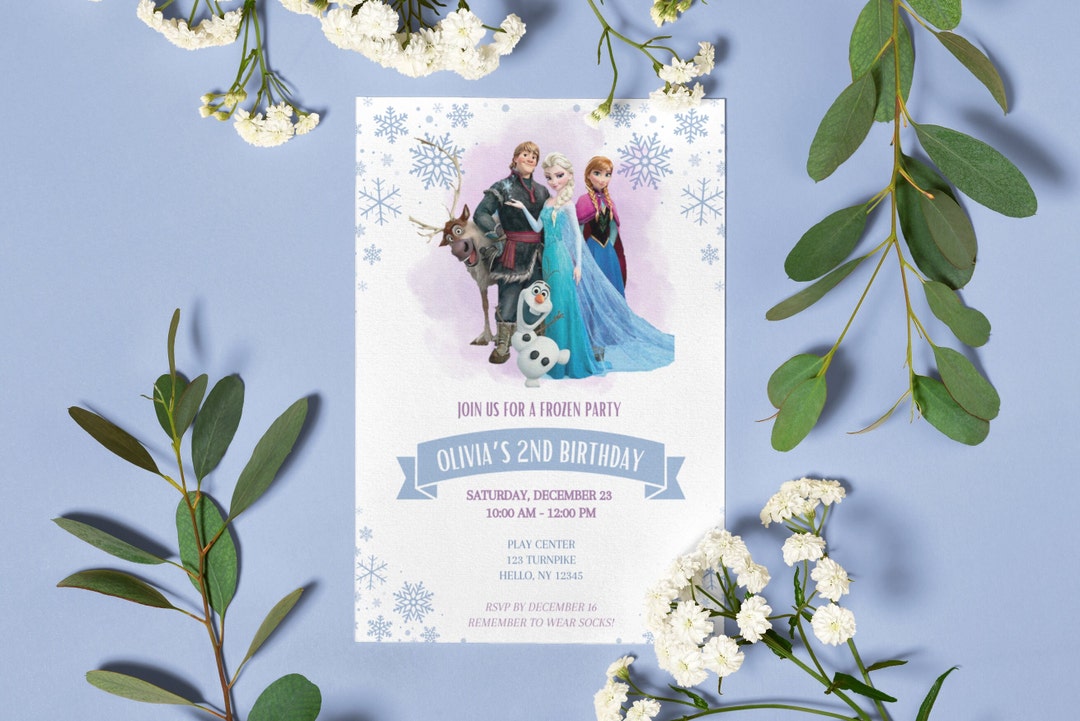 Frozen Birthday Invitation, Invitation, Instant Download, Editable ...