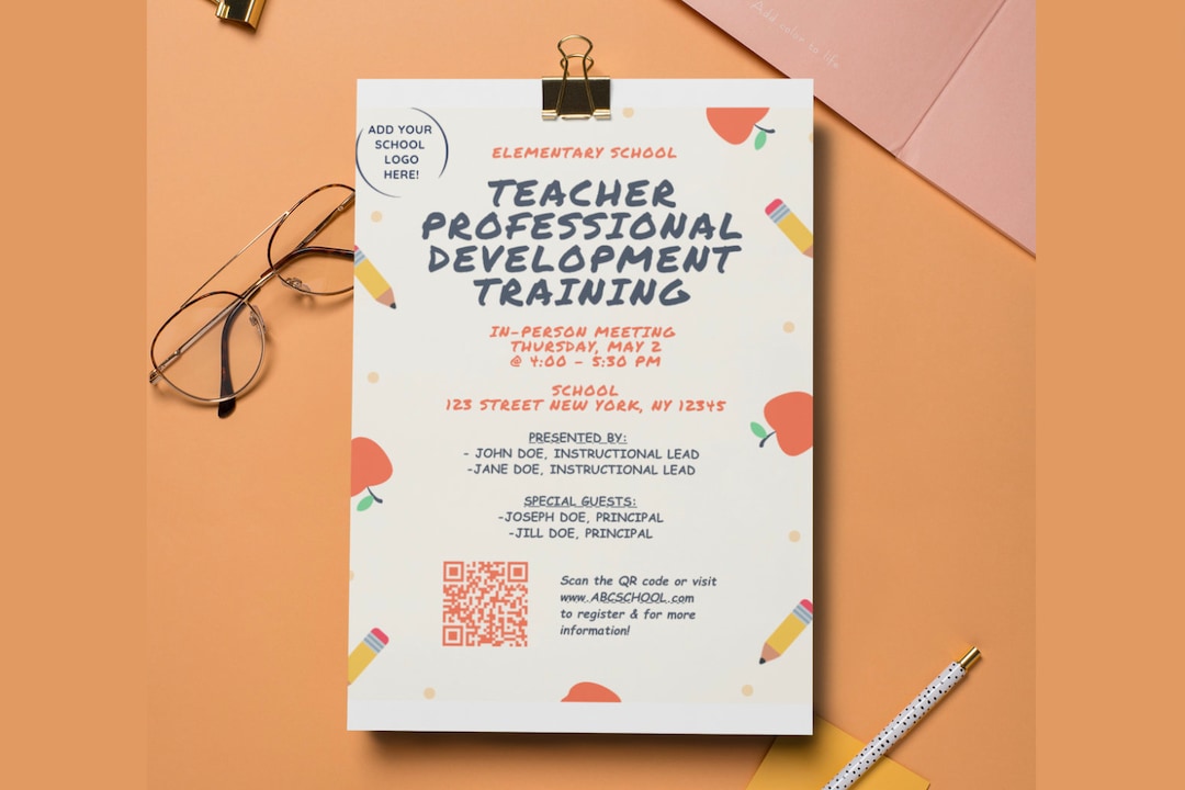 Teacher Event Flyer, School Flyer, Event Template, Professional ...