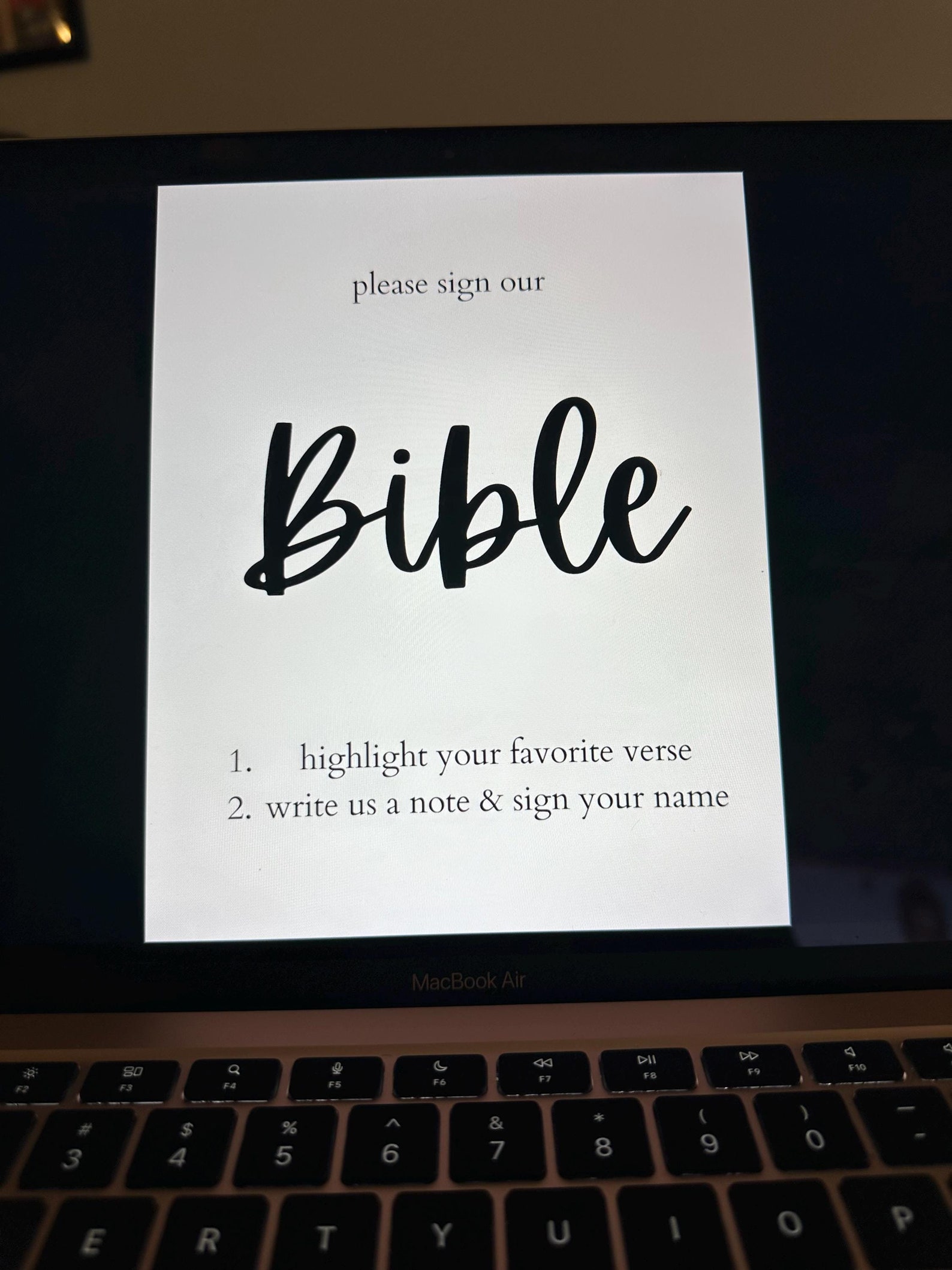 Wedding Bible Guestbook, Guest Book Alternative, Sign Our Bible Sign ...