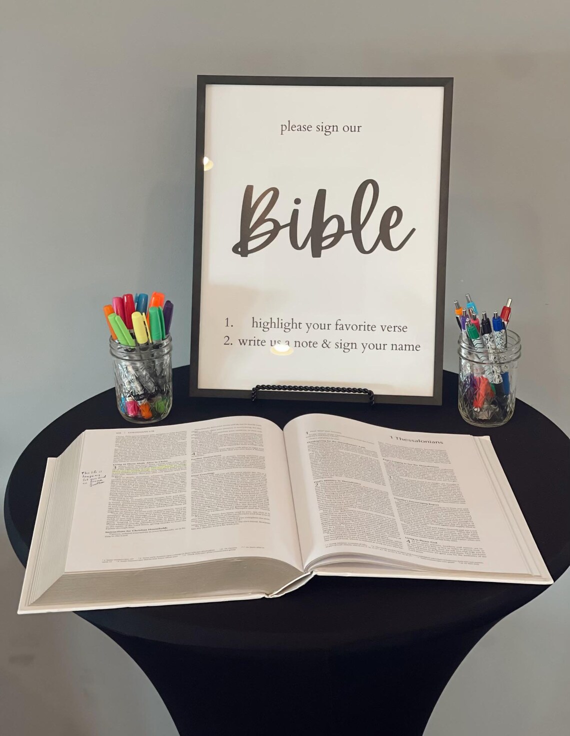 Wedding Bible Guestbook, Guest Book Alternative, Sign Our Bible Sign ...