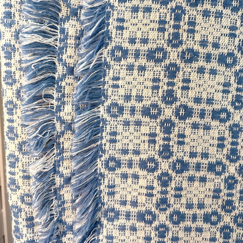 Overshot Coverlet Antique - Etsy