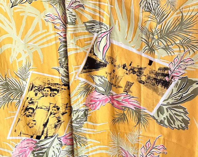 Havana Cuba Caribbean Screen Print Fabric Panels Printer Discards 27 ...