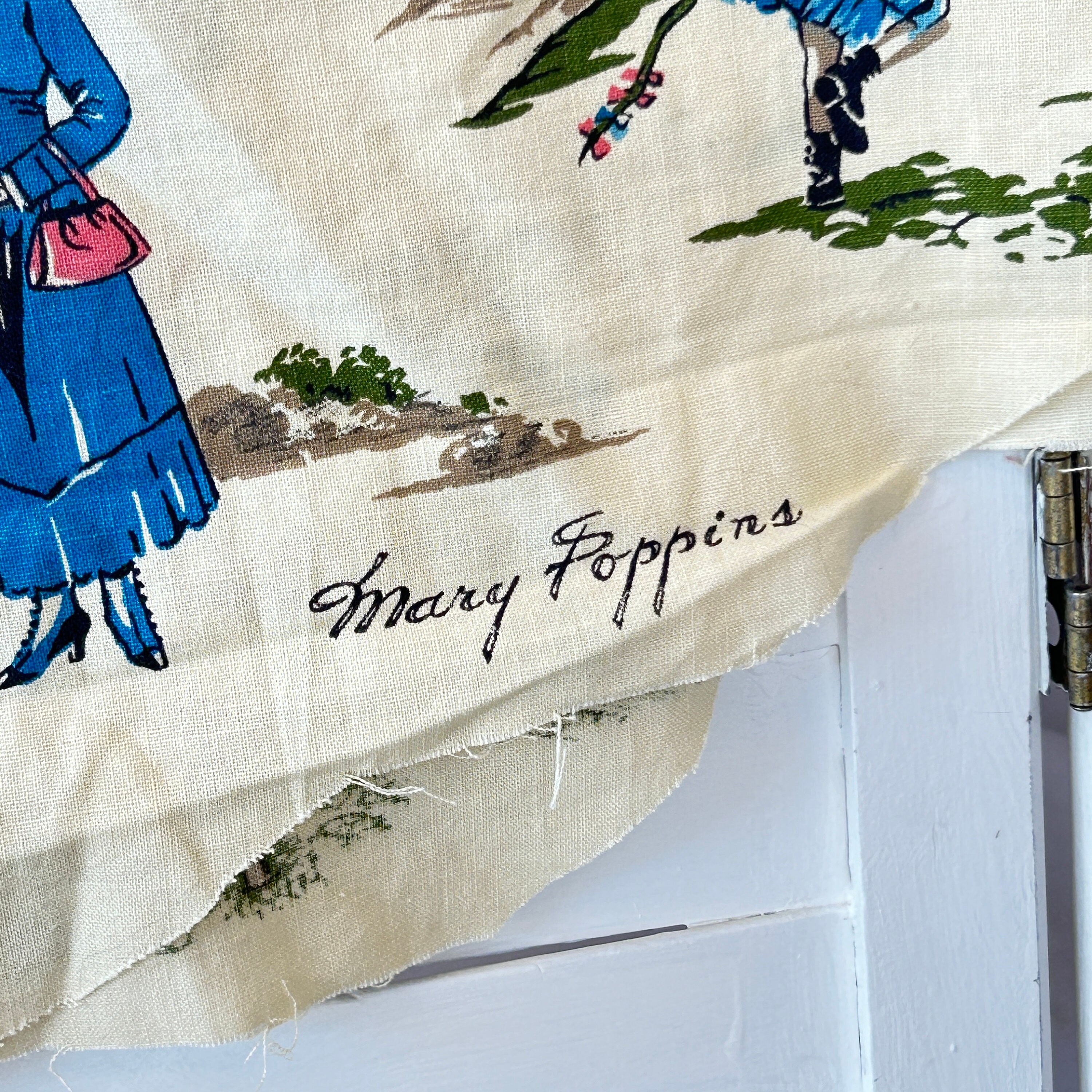 6 Yds MCM Material 1964 Mary Poppins 36 W Fabric J Mayes Cotton ...