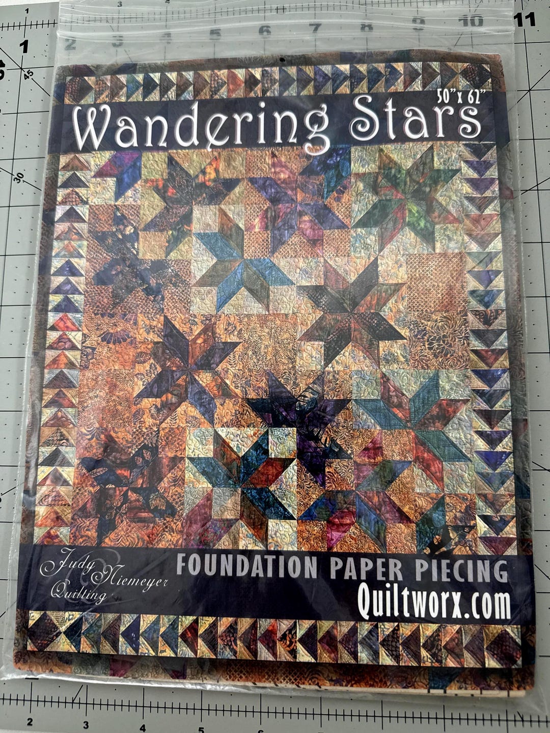 Vtg Wandering Stars Quilt Pattern Judy Niemeyer Beginner Foundation ...