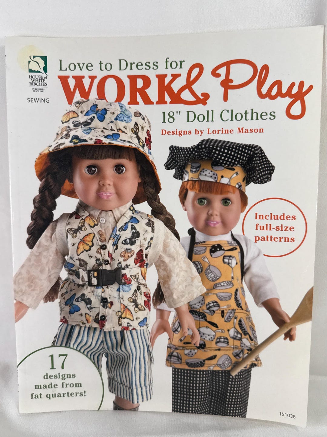 18" Doll Clothes Patterns Book-love to Dress for Work & Play 17 Designs ...