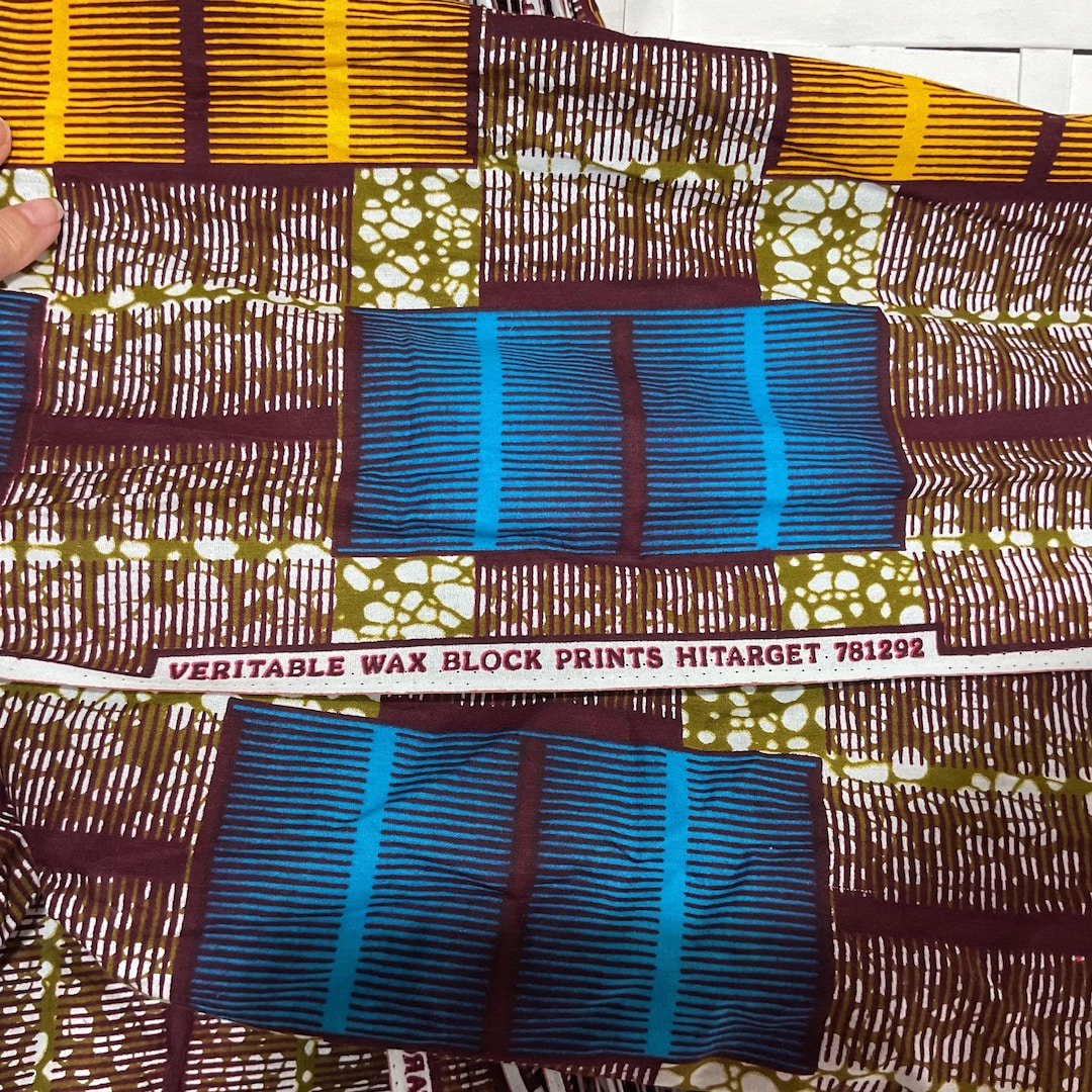 African Fabric Veritable Hitarget Guaranteed Wax Block Print Cotton, 11 ...