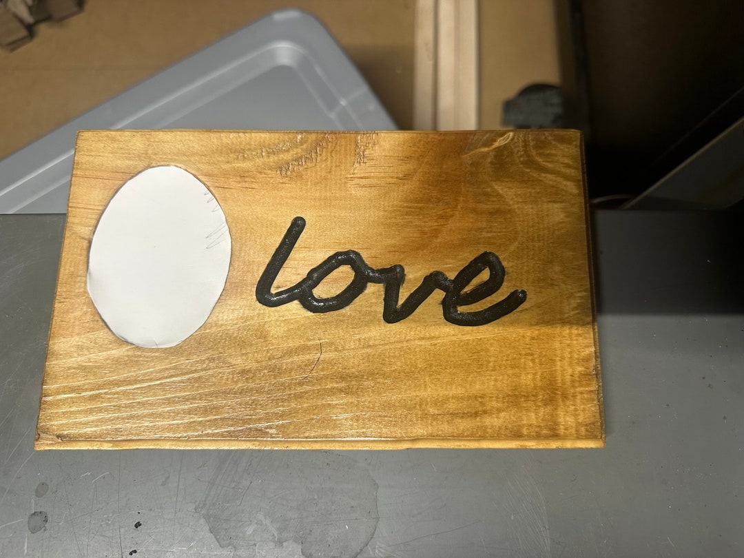 Wood Cursive Wall Decor Sign Add Your Own Personalized Picture in the ...