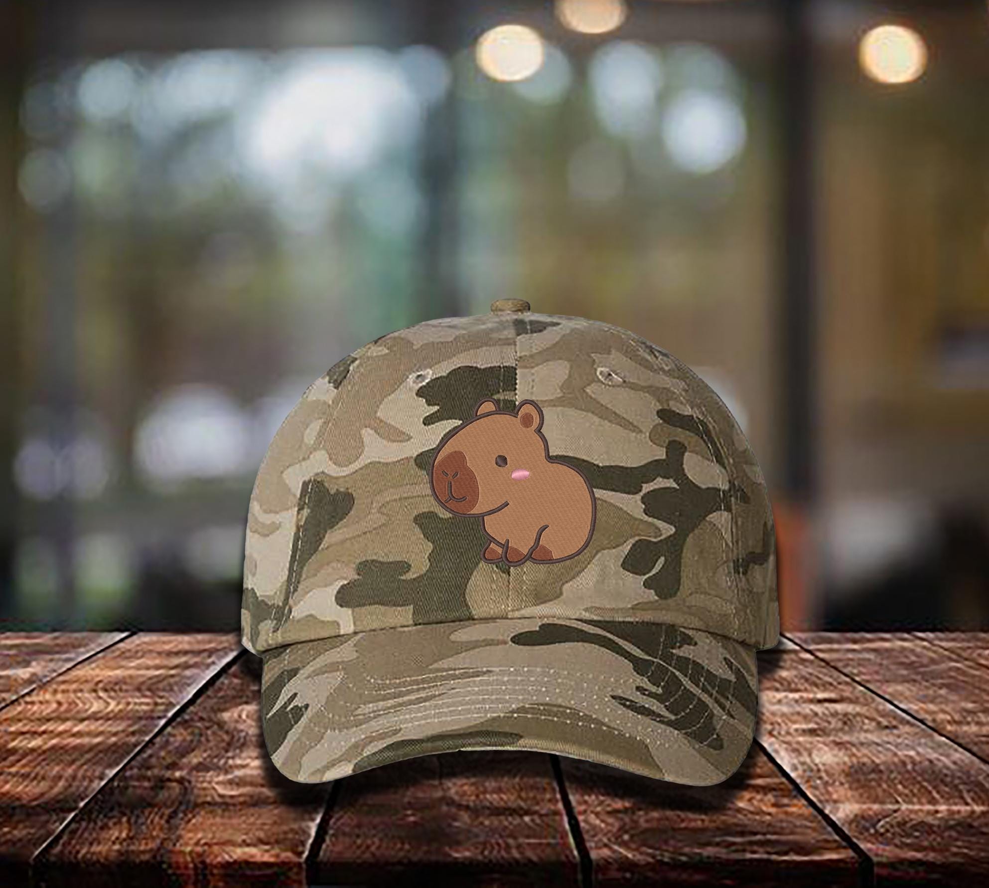 Embroidered Vintage Capybara Baseball Cap, Capybara Hat, Capybara Cap ...