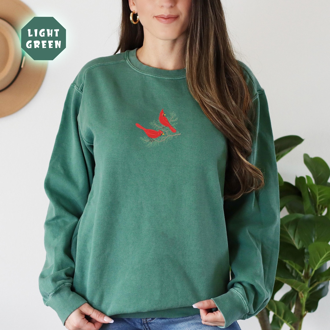 Embroidered Birds Sweatshirt, Bird Lover Sweat, Birds and Nature ...