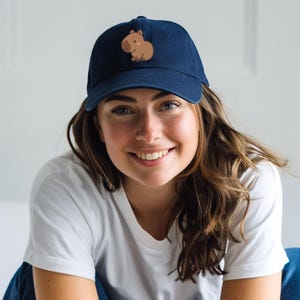 Embroidered Vintage Capybara Baseball Cap, Capybara Hat, Capybara Cap ...