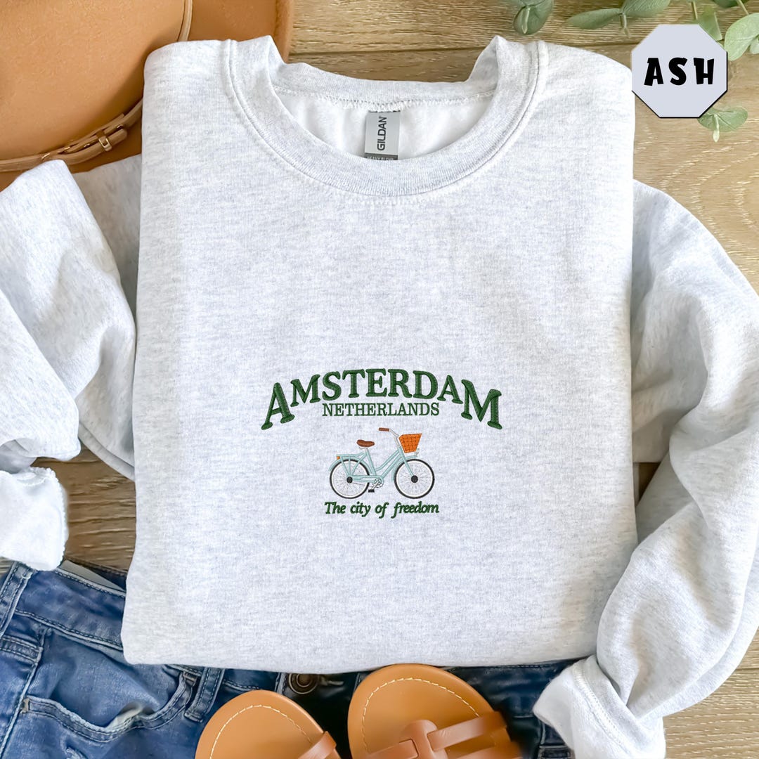 Embroidered Amsterdam City Sweater, Amsterdam Love Sweater, Travelers ...