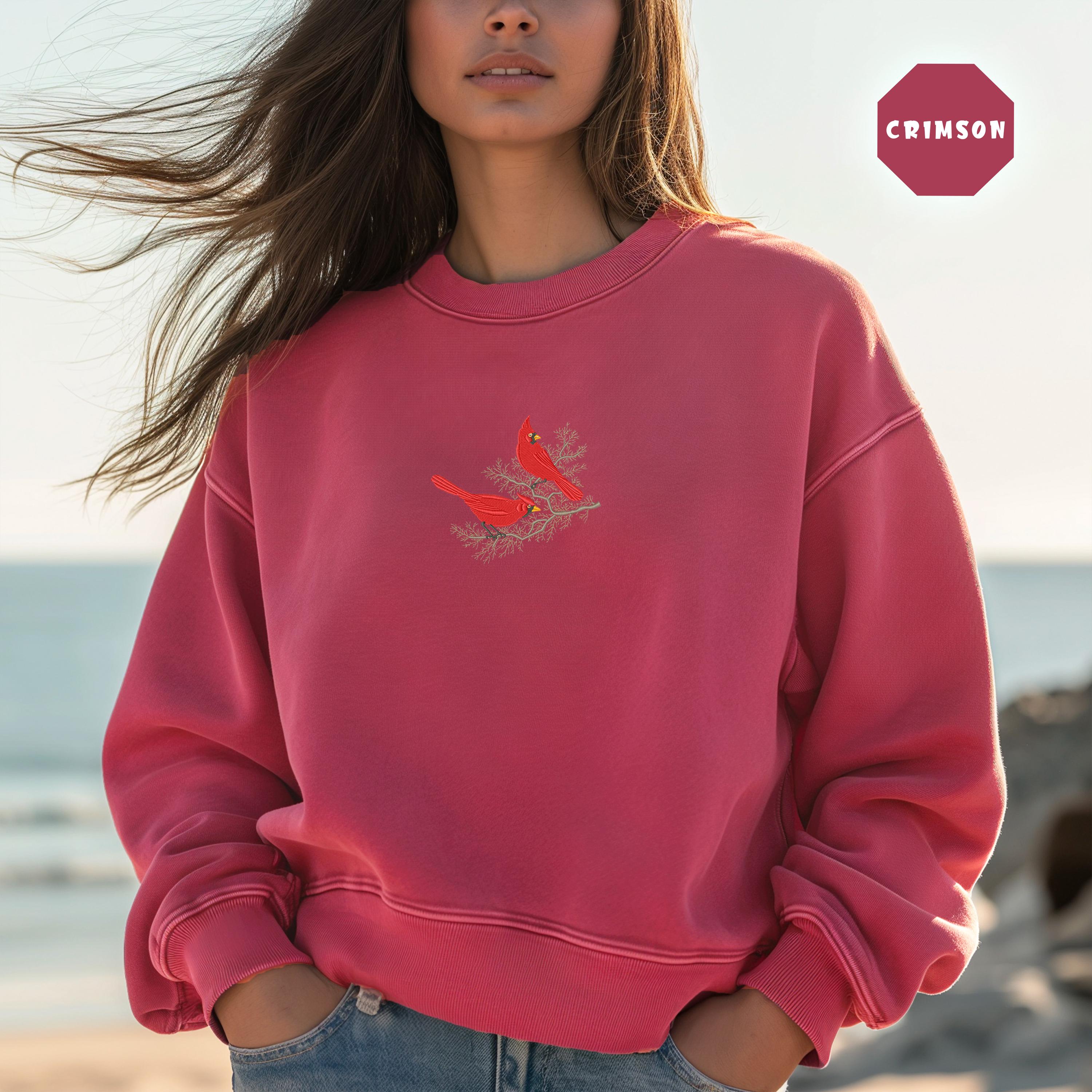 Embroidered Birds Sweatshirt, Bird Lover Sweat, Birds and Nature ...