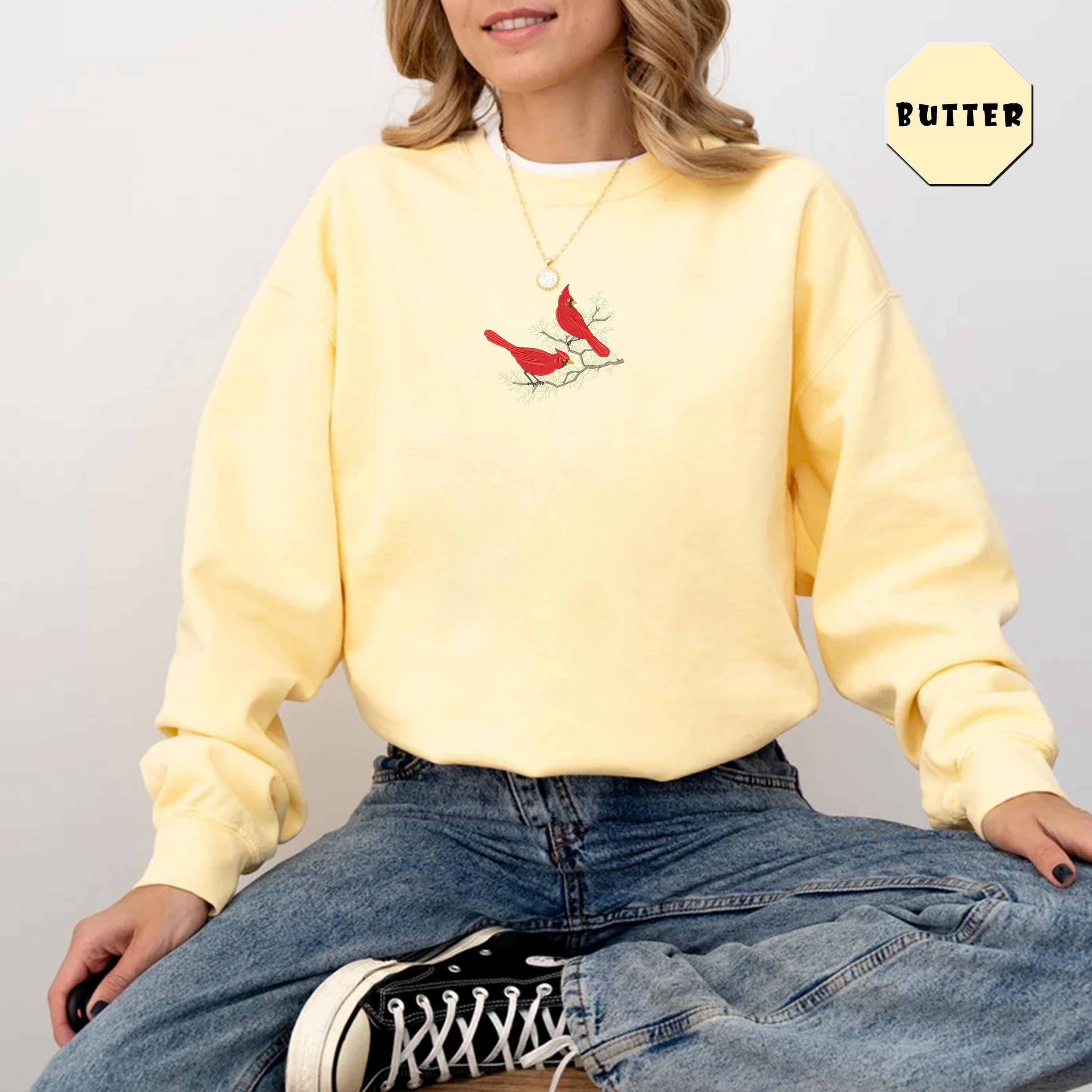 Embroidered Birds Sweatshirt, Bird Lover Sweat, Birds and Nature ...