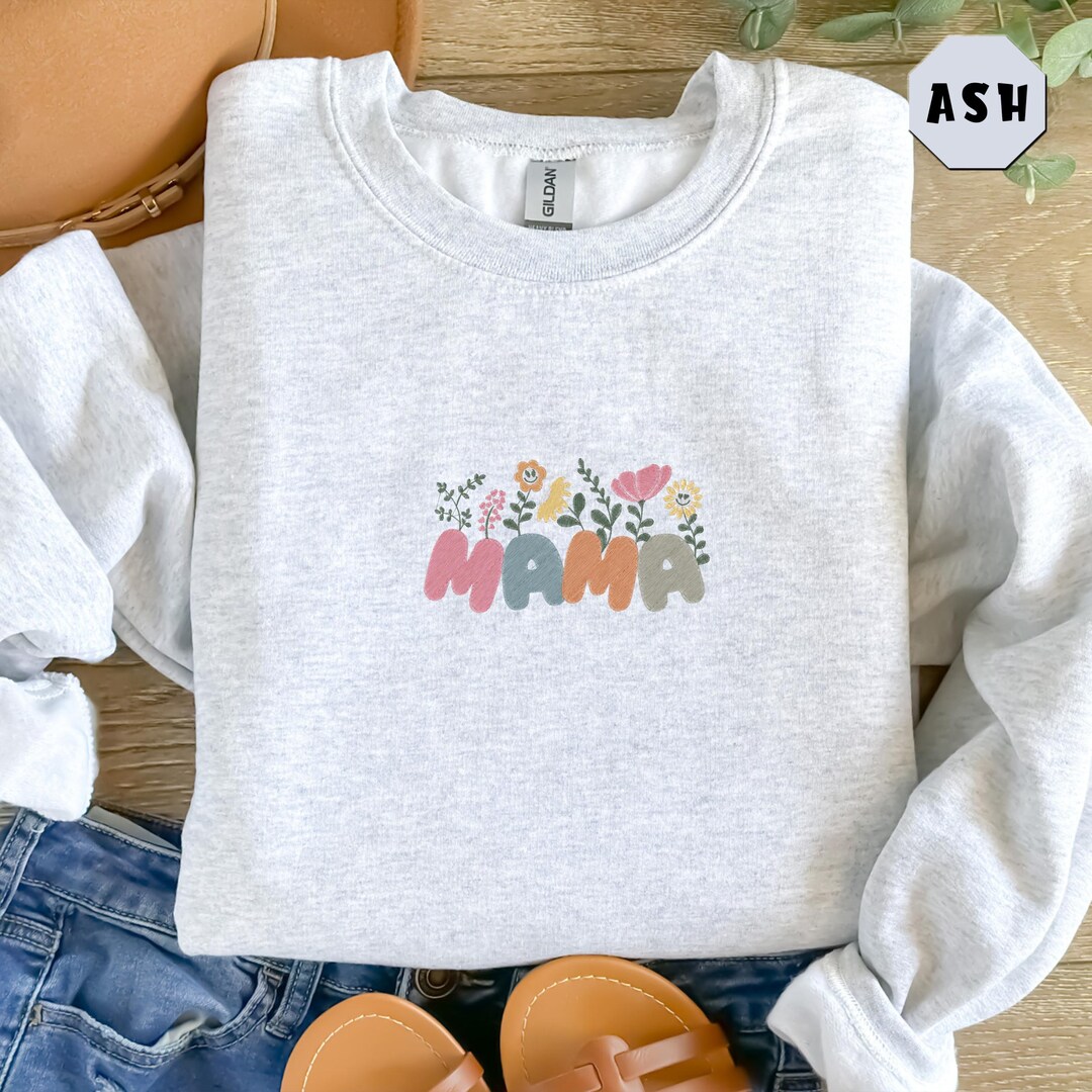 Embroidered Mama Sweater, Classic Mama Sweater Stylish Mama Sweater ...