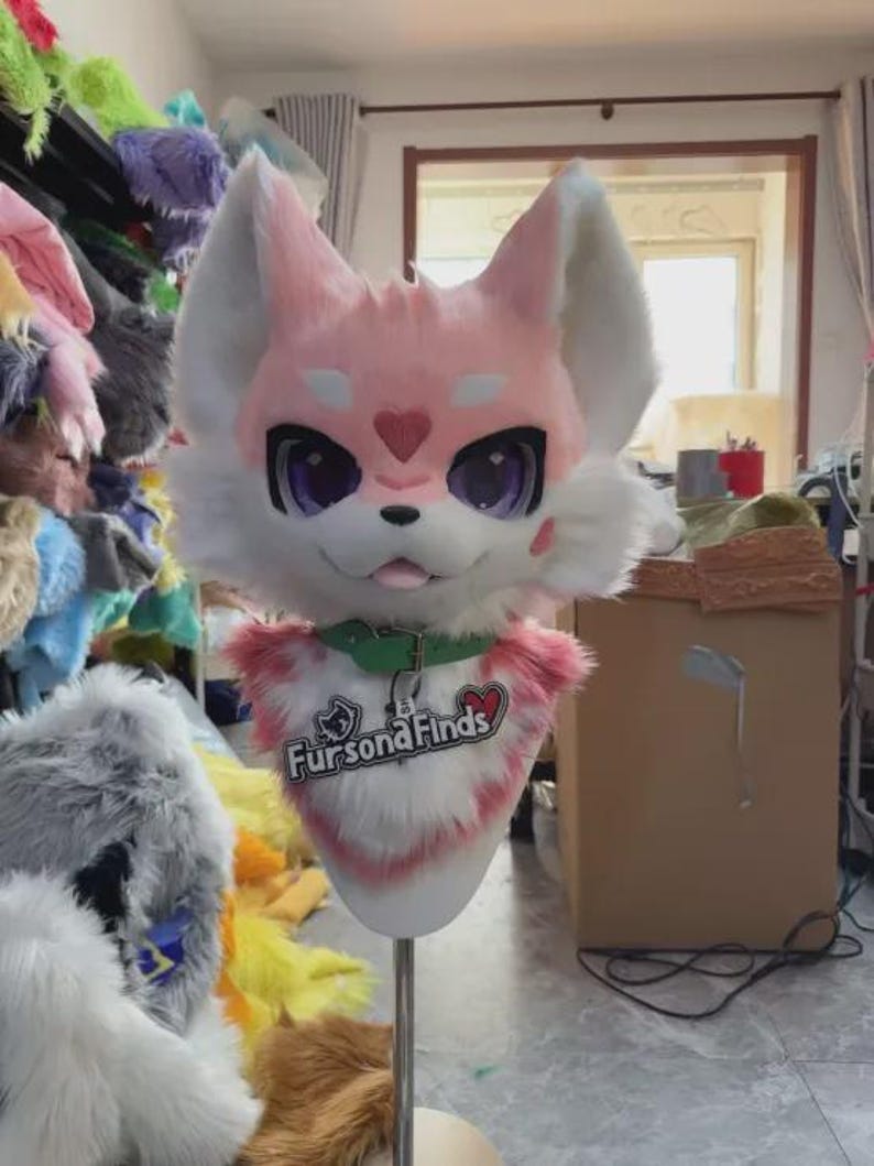 Custom Fursuit Head: Kemono Style Head Piece. Choose Colors and ...