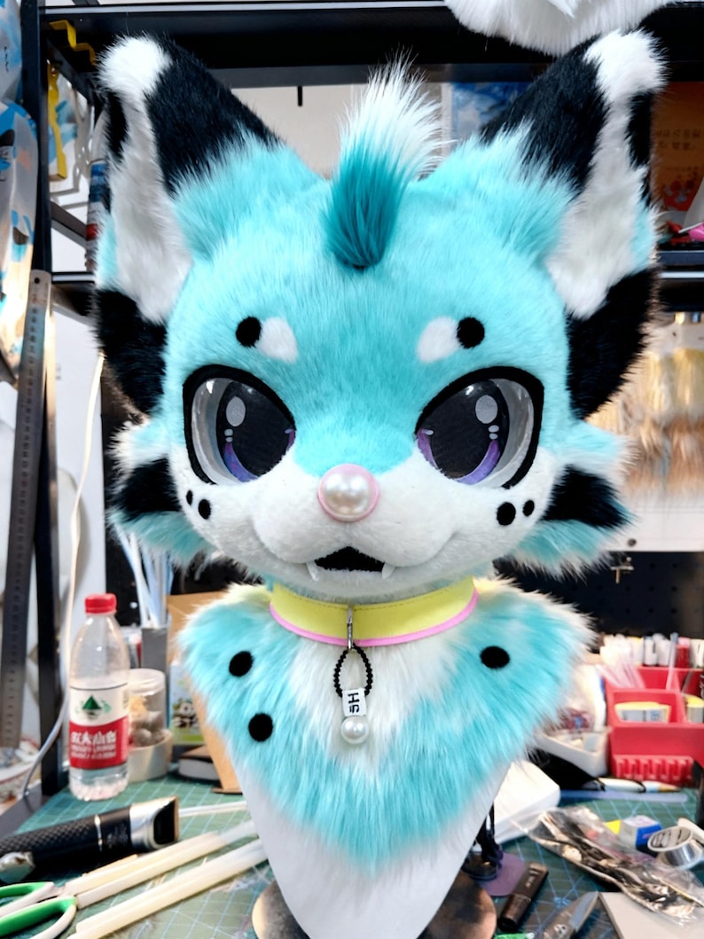 Fursuit Head: Custom Kemono Cat Cosplay Fursona. Choose Colors and ...