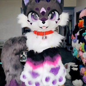 Custom Fursona Partial Fursuit: Kemono Head, Paws Tail and Feet. CHOOSE ...