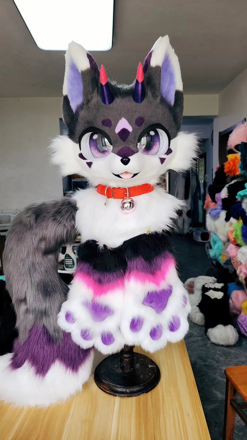 Custom Fursona Partial Fursuit: Kemono Head, Paws Tail and Feet. CHOOSE ...