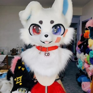 New Designs!, Fursona Head Piece, Unique, Cosplay, Kimono Head Furry ...