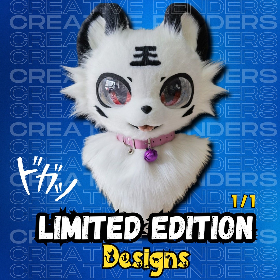 Personalized Fursona Head Piece , Cosplay, Kemono Partial, Furry Head ...