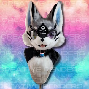 New Design Fursona Head Piece, Fursuit Furry Unique, Cosplay, Kemono ...