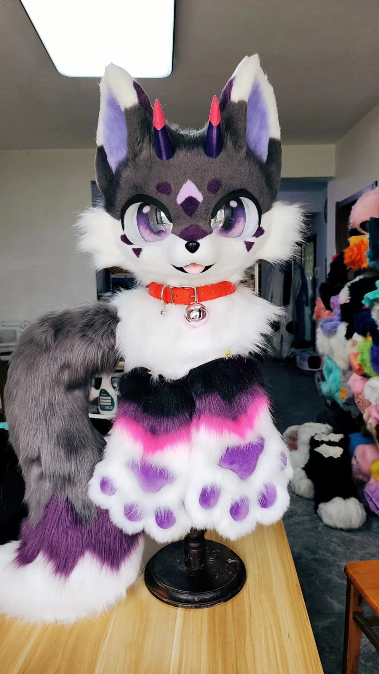 Custom Fursuit Partial Set – Head, Tail & Paws Commissioned Fursona Kit ...