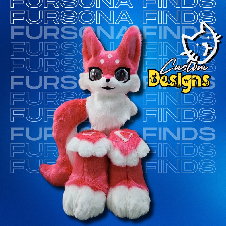 Fursona Partial – Furry Toony / Kemono Style Custom Fursuit Head + Paws ...