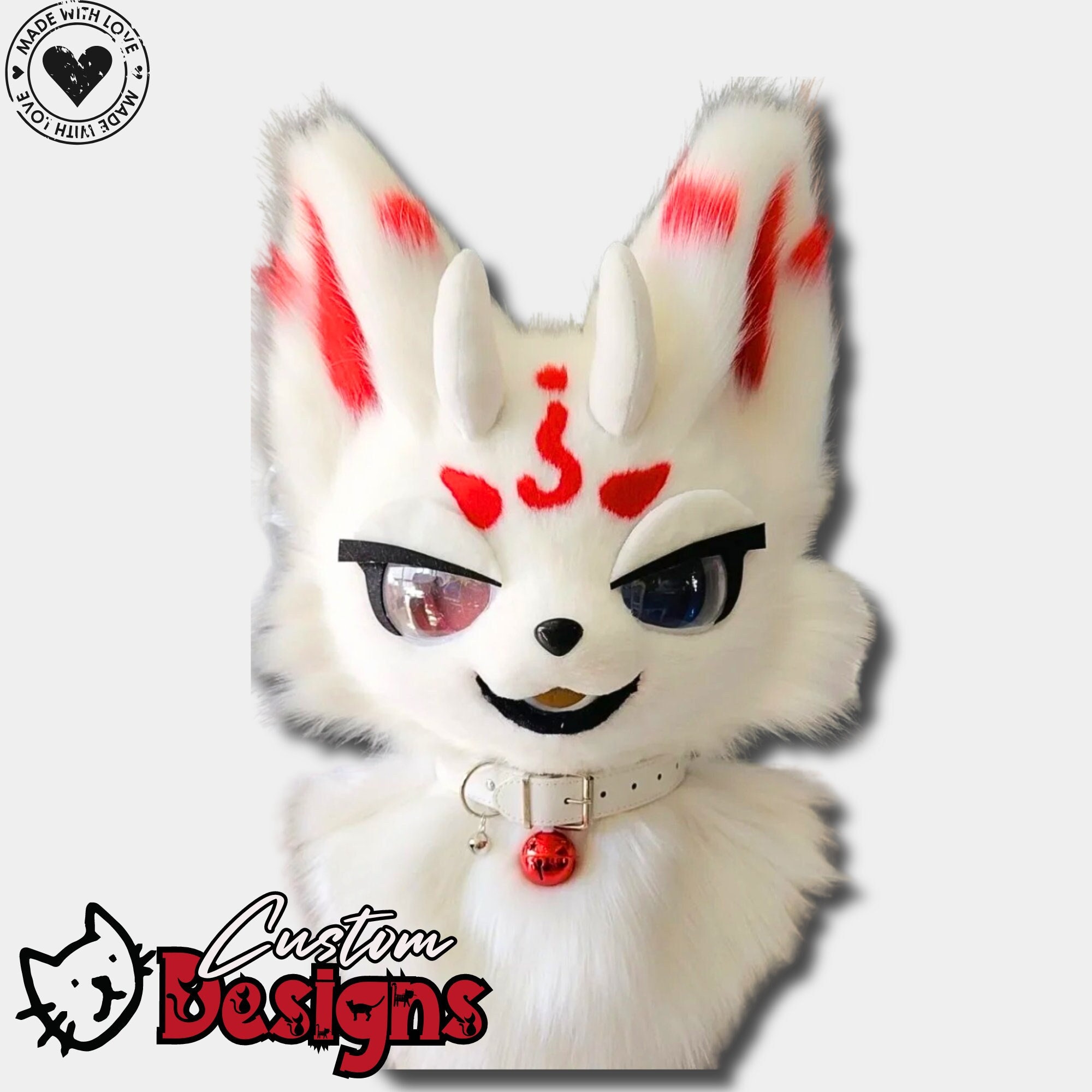 Personalized Furry Head Piece, Unique Fursuit Personalized Cosplay ...