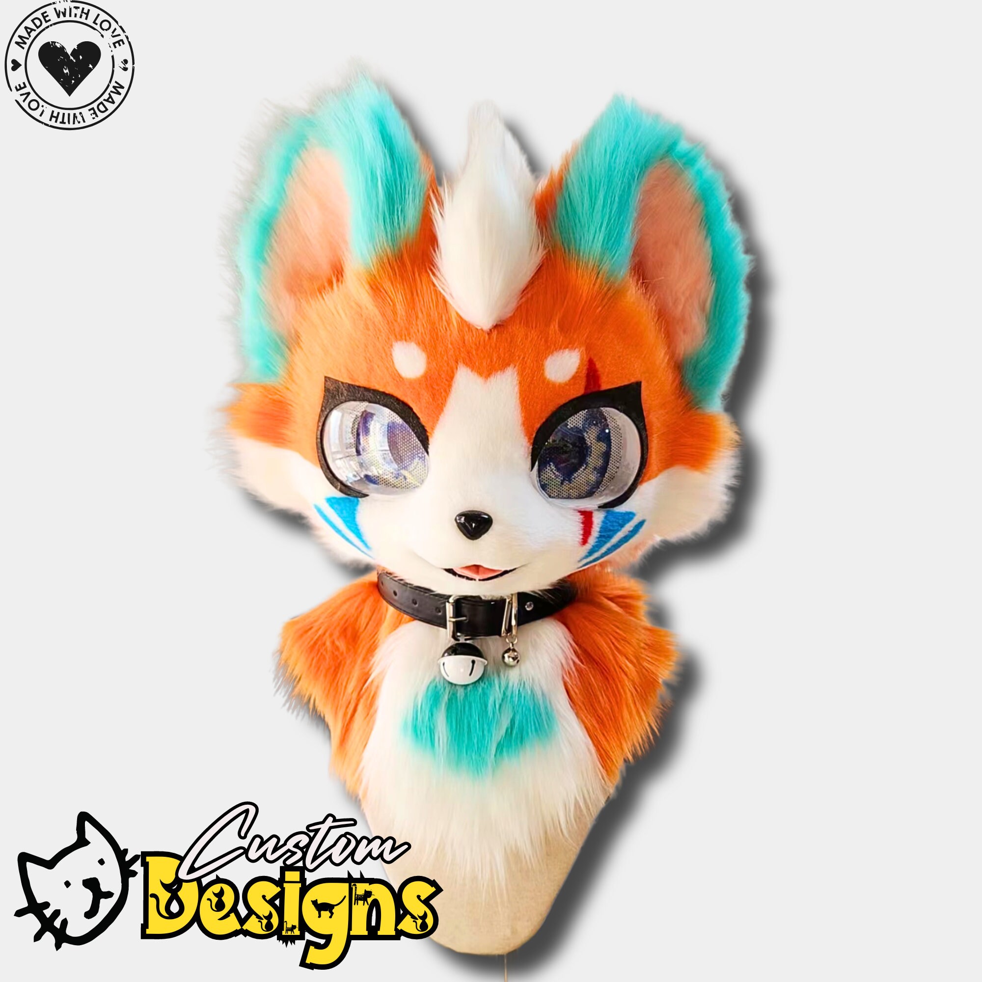 Custom Fursona Furry Head Piece, Unique Personalized Cosplay, Kemono ...