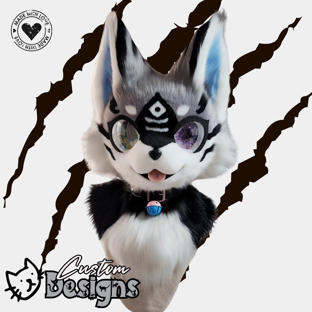 Fursuit Head, Head Piece, Unique, Kemono Head Furry, Beautifully Hand ...