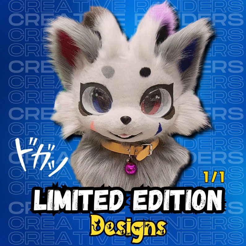 Personalized Fursona Head Piece , Cosplay, Kemono Partial, Furry Head ...