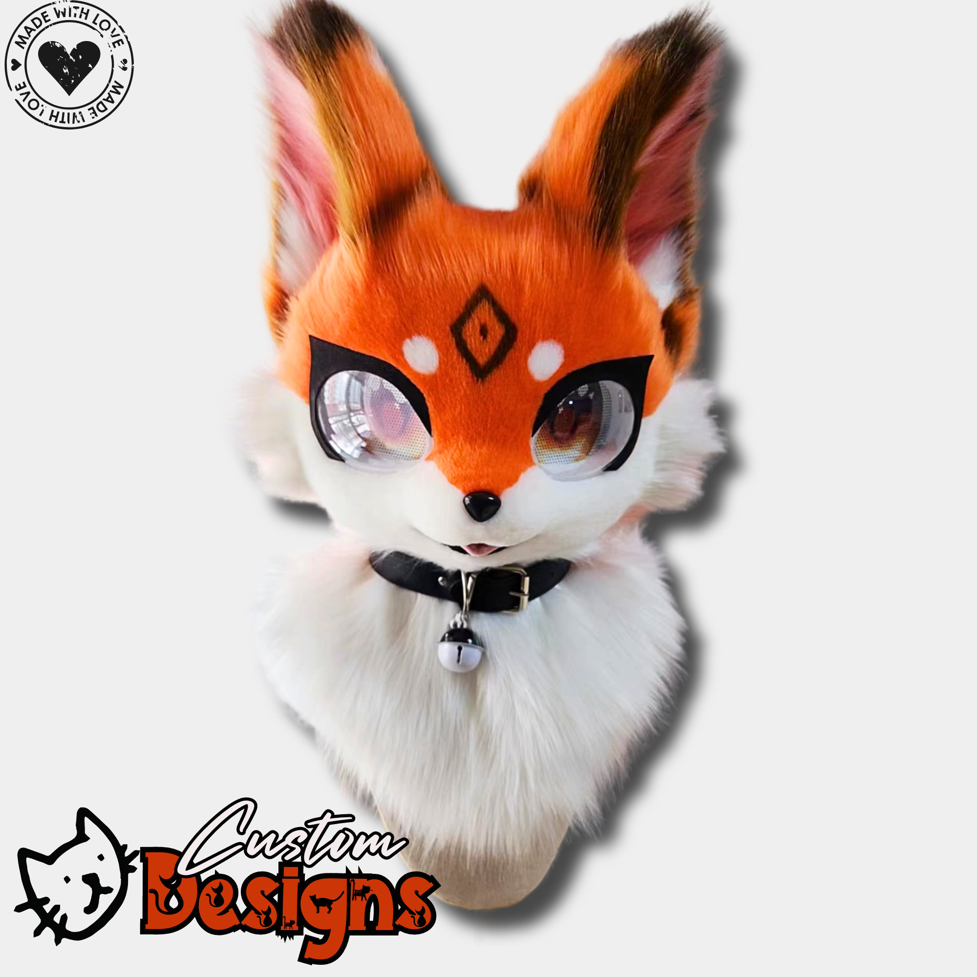 Fursuit Furry Head Piece, Unique Fur Head Piece Personalized Cosplay ...