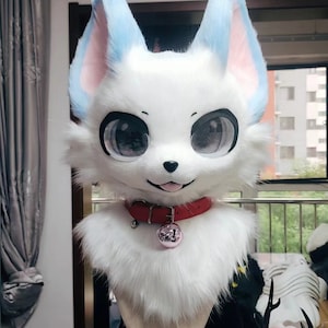 New Designs!, Fursona Head Piece, Unique, Cosplay, Kimono Head Furry ...