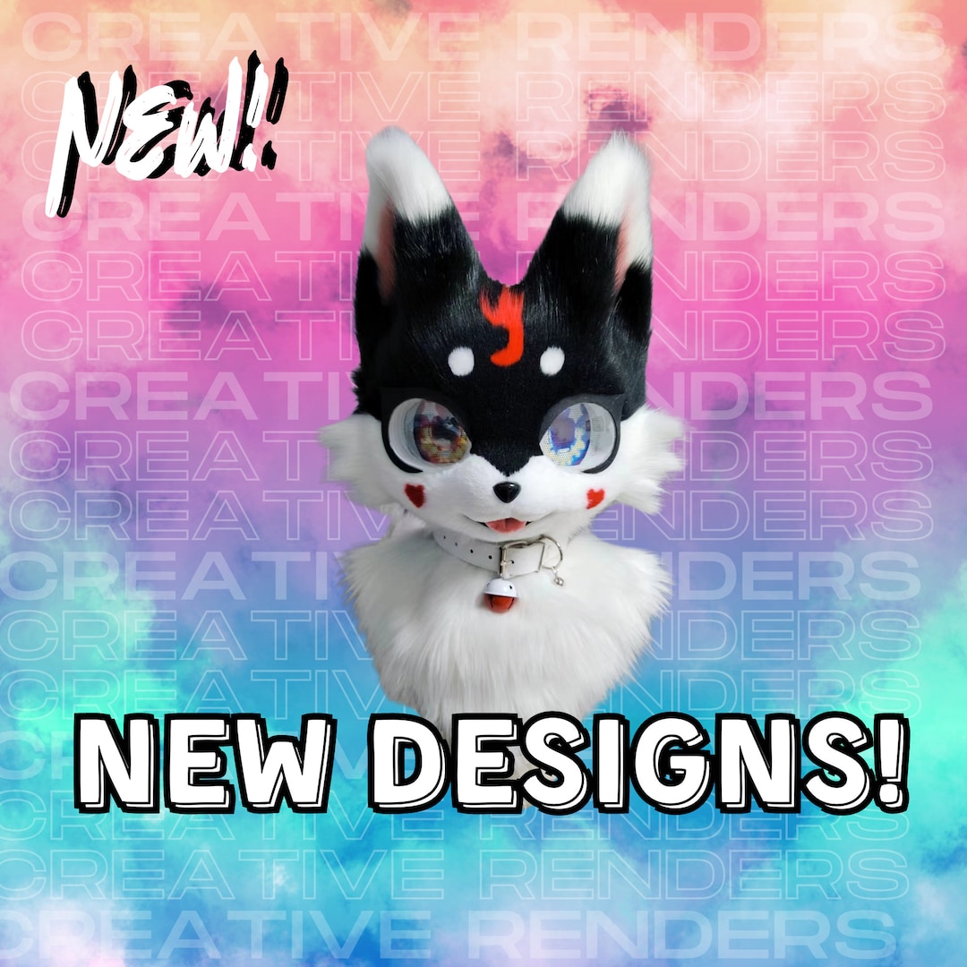 New Design Fursona Head Piece, Fursuit Furry Unique, Cosplay, Kemono ...
