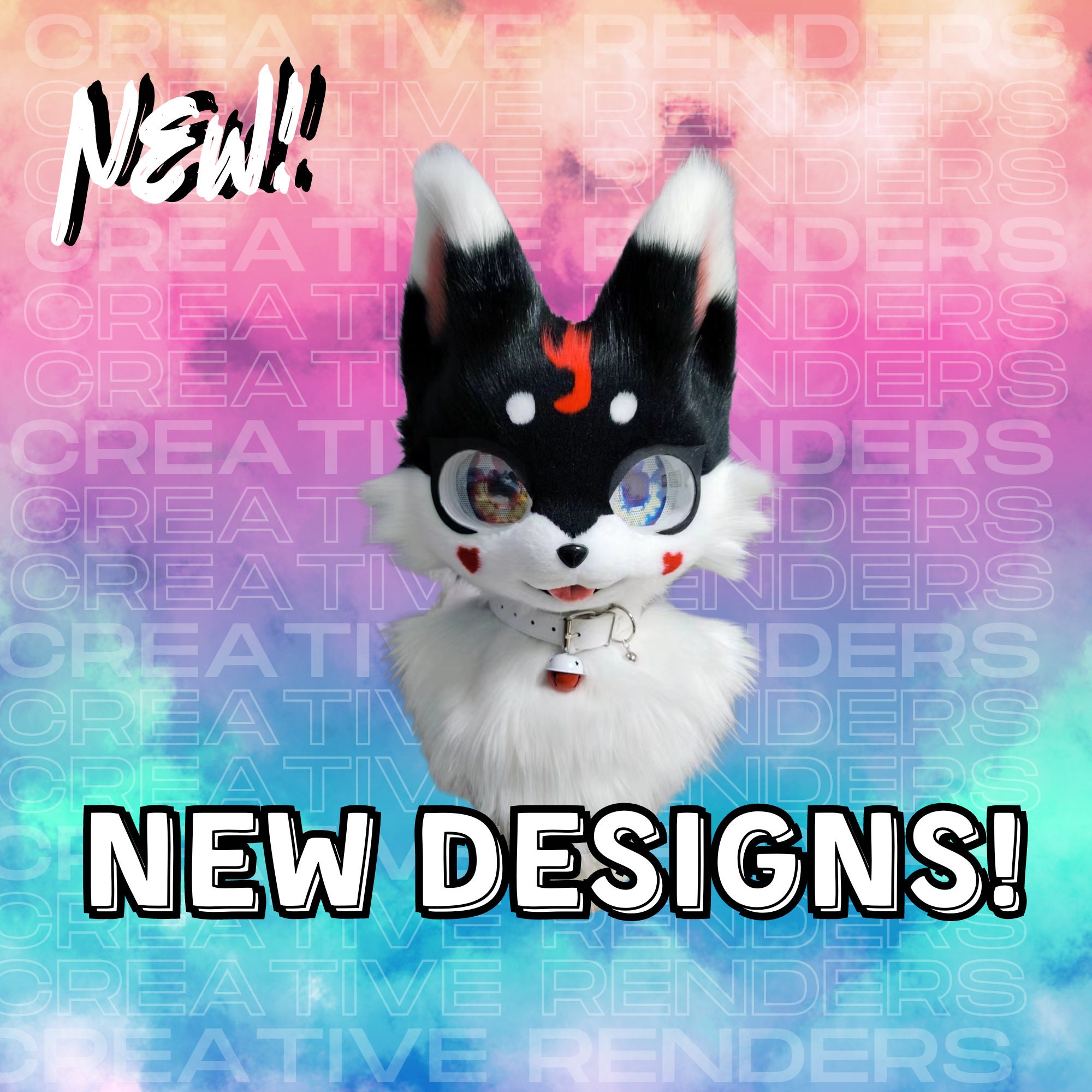 New Design Fursona Head Piece, Fursuit Furry Unique, Cosplay, Kemono ...