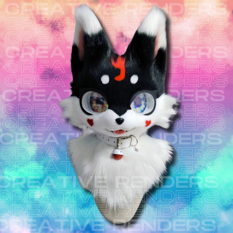 New Design Fursona Head Piece, Fursuit Furry Unique, Cosplay, Kemono ...