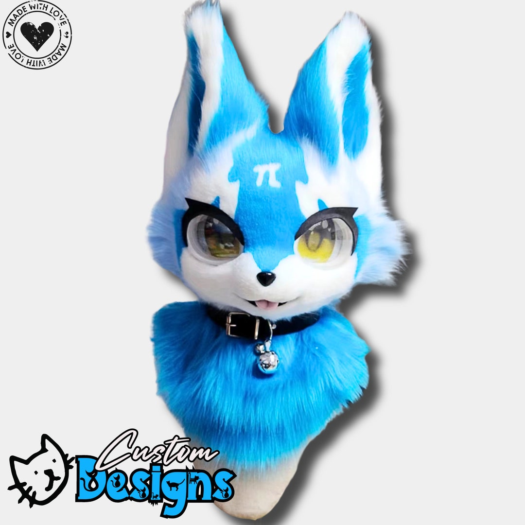 Fursuit Furry Head Piece, Unique Fur Head Piece Personalized Cosplay ...