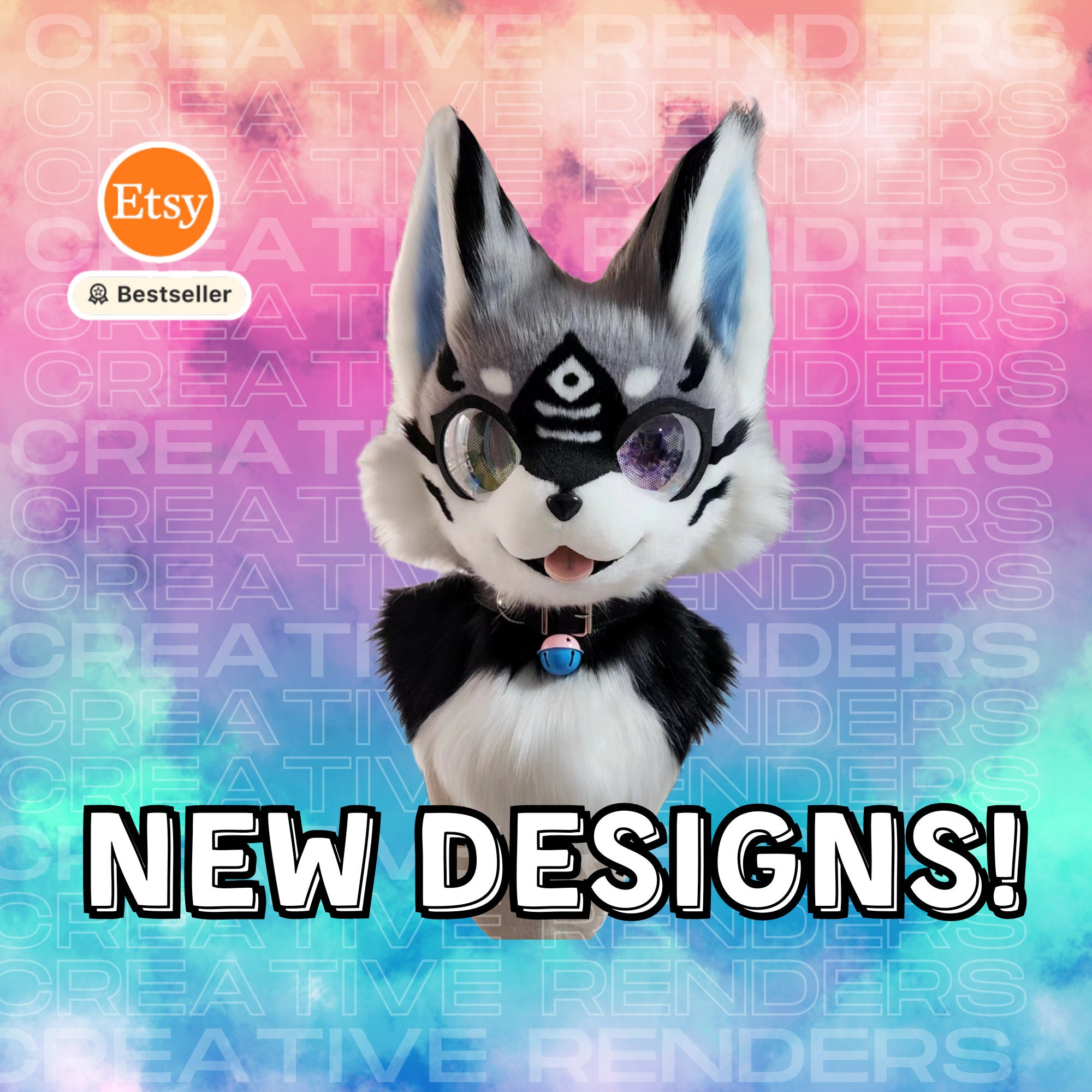 Personalized Fursona Furry Head Piece, New Designs, Unique, Cosplay ...