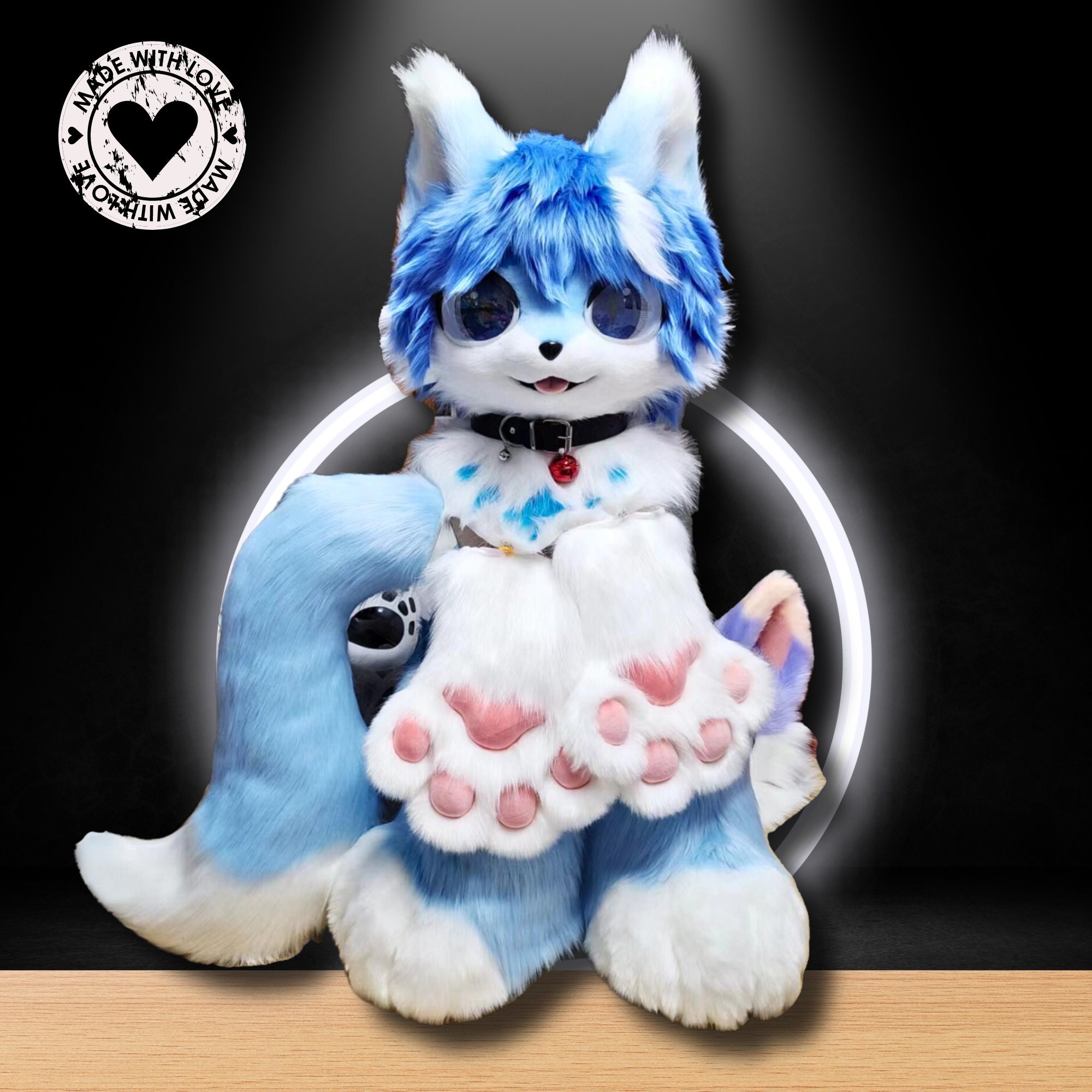 Custom Fursuit Partial Set – Head, Tail & Paws Commissioned Fursona Kit ...
