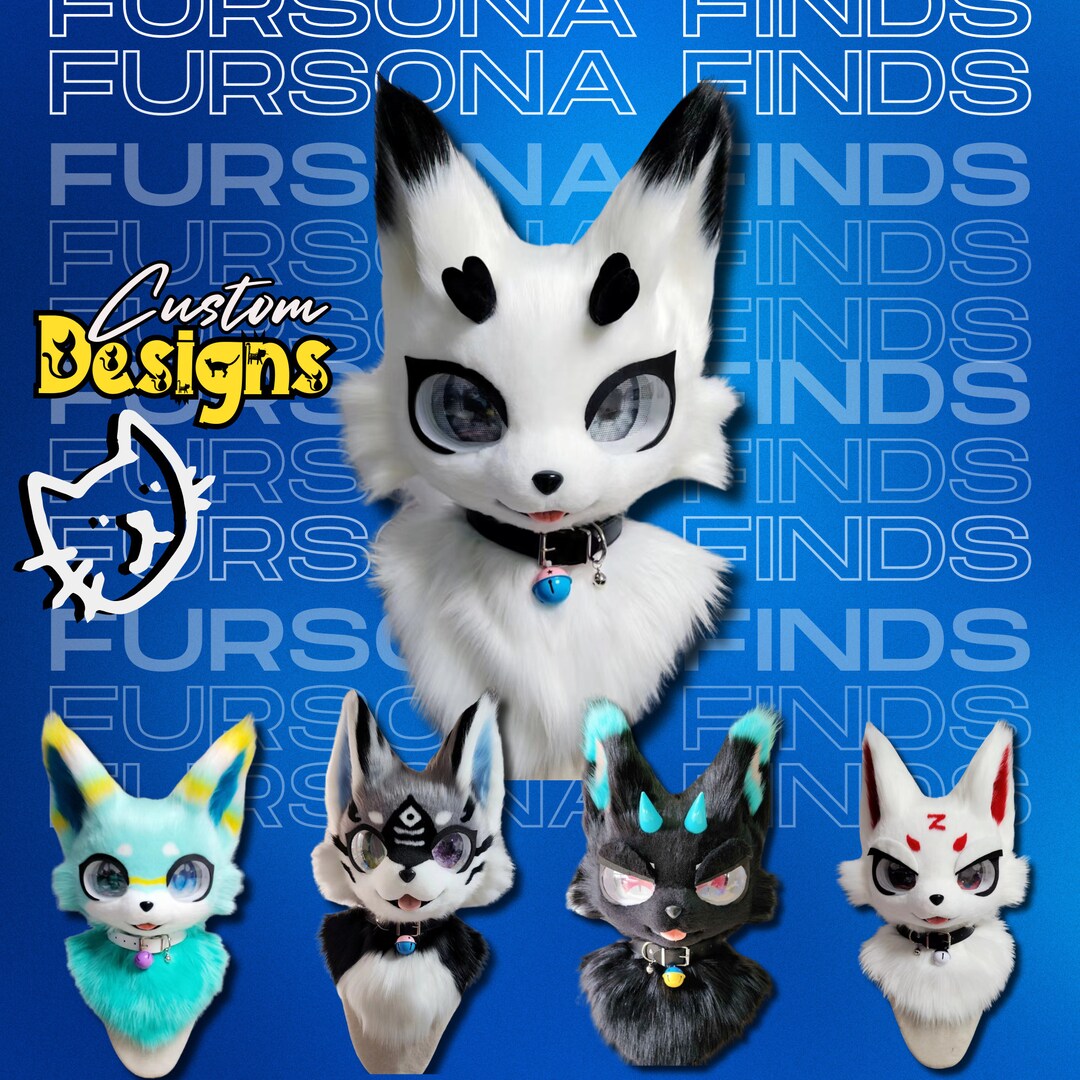 Fur Suit Partial. Fursona Head Piece, Tail, Paws, Kemono Partials ...