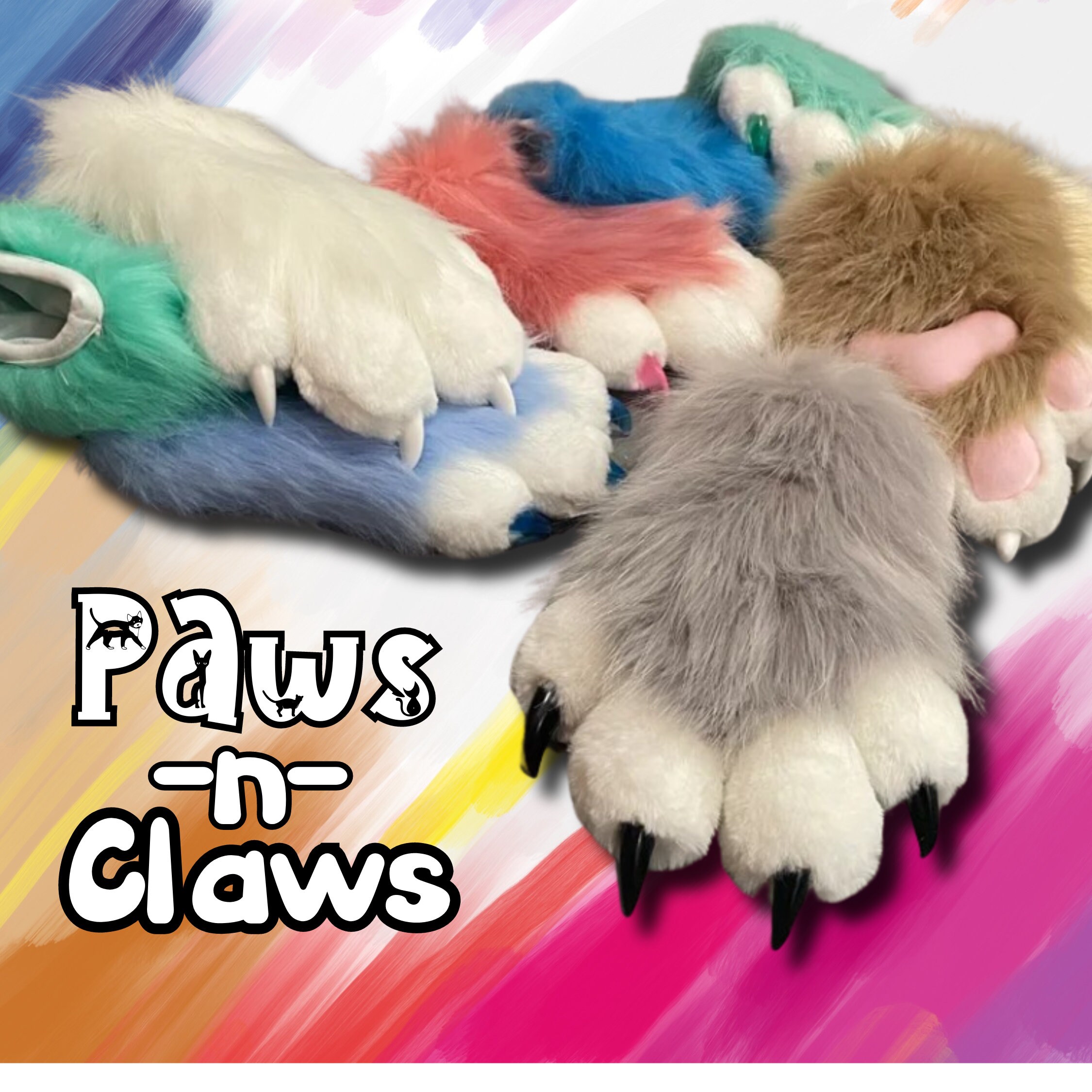 All Color Fursuit Paws, Furry Gloves, Cosplay Gloves, Fursona Paws ...