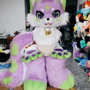 Custom Fursona Partial Fursuit: Kemono Head, Paws Tail and Feet. CHOOSE ...