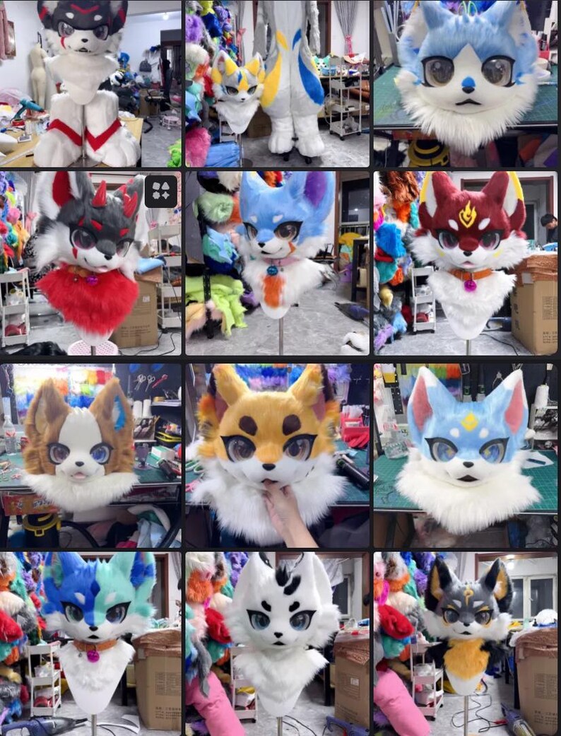 Comisión Fursuit Estilo Kemono: Kemono Fursona Cosplay personalizado ...