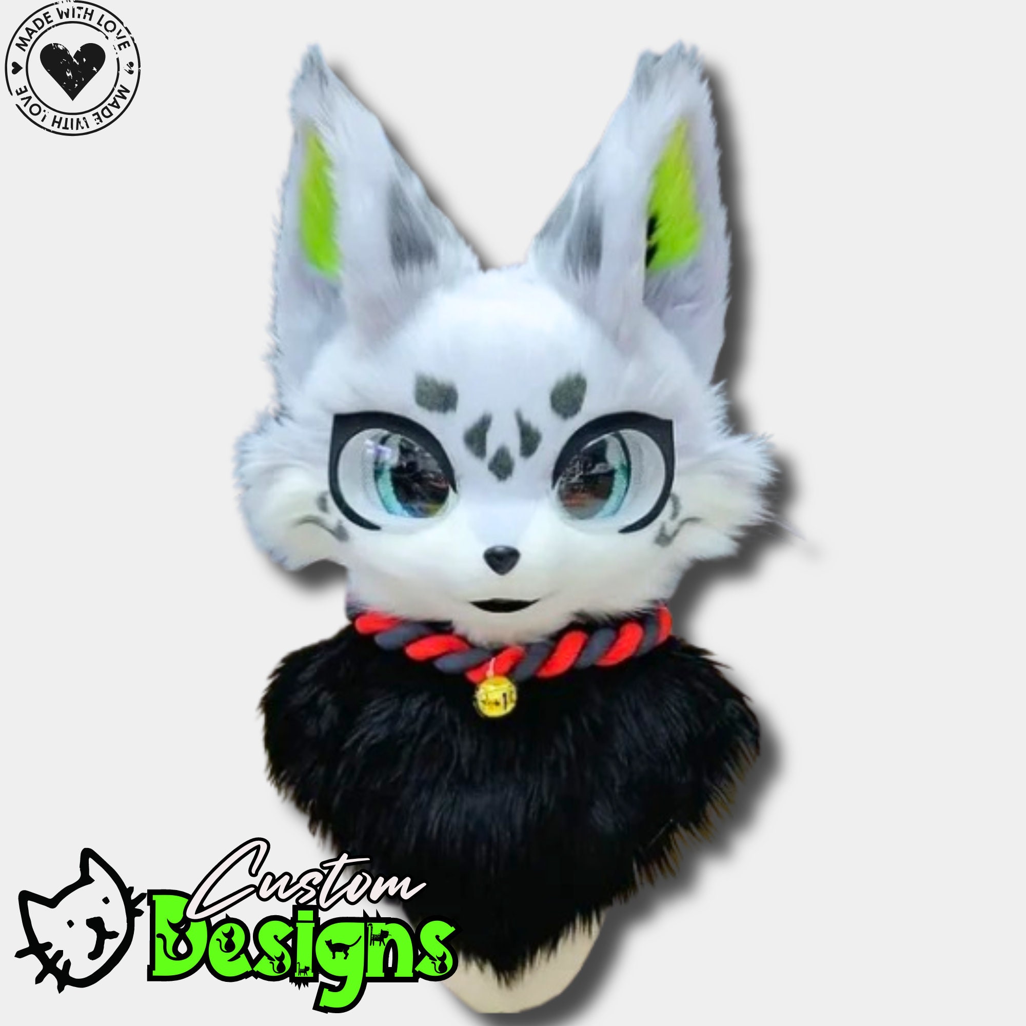 Personalized Furry Head Piece, Unique Fursuit Personalized Cosplay ...